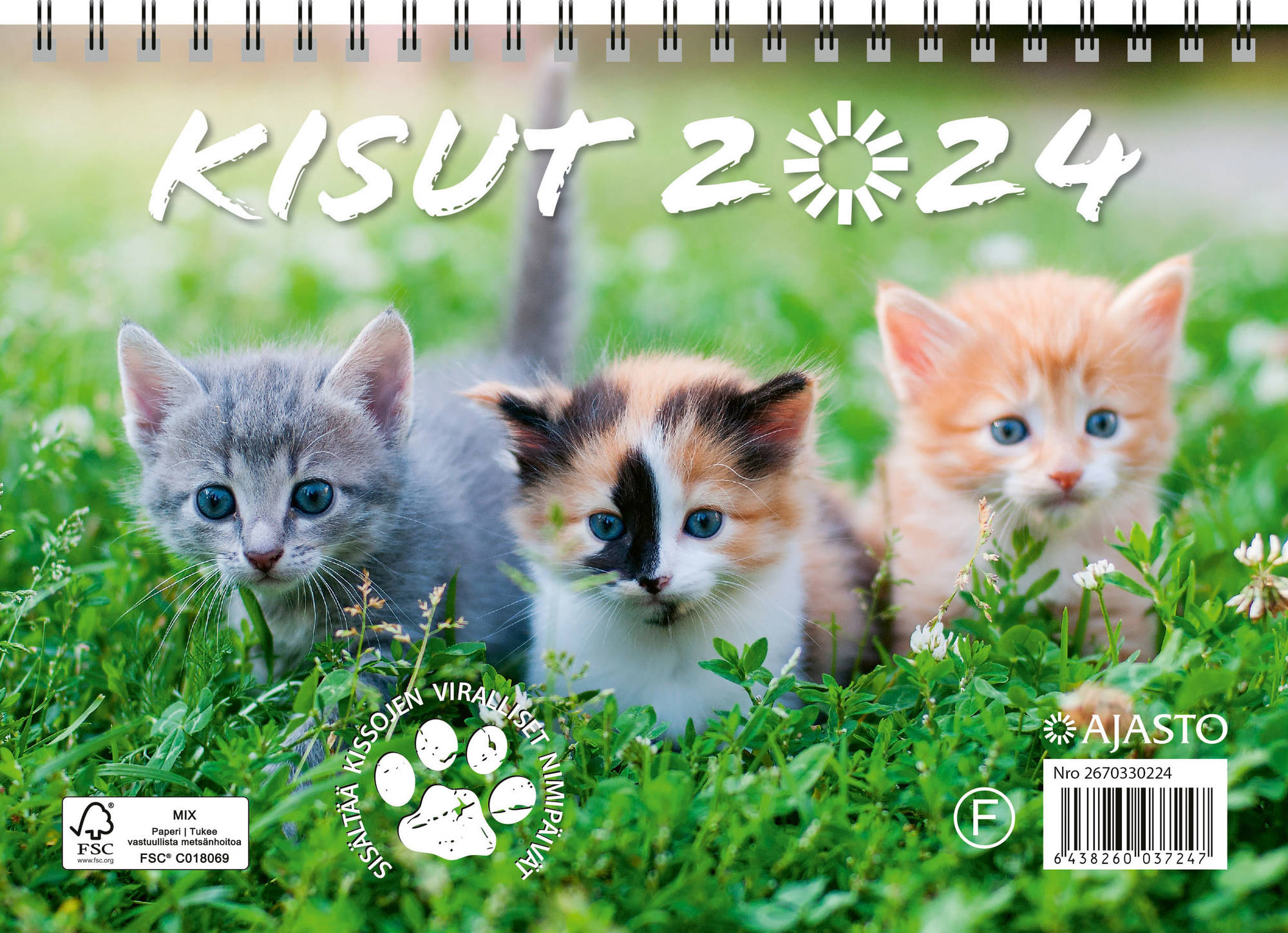 Kisut Seinäkalenteri 2024 2670330224 - ATK Pikatukku verkkokauppa